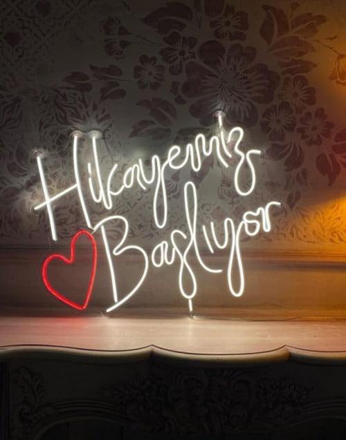 Hikayemiz Başlıyor Neon Dekor - Neonbir