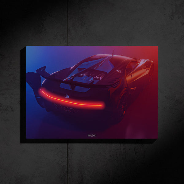 Bugatti CHIRON VGT Araba Poster (Neon) - Neonbir